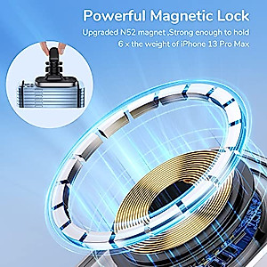 Syncwire Magnetic Wireless Car Charger, Fast Charging, Compatible with MagSafe Car Charger, 360° Adjustable Air Vent Mount for iPhone 13/13 Pro/13 Pro Max/12/12 Pro/12 mini/12 Pro Max, Black