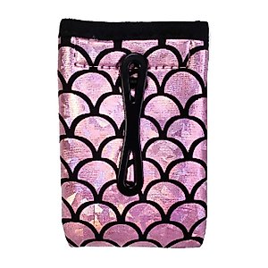 Undercover Bra Wallet | Secret Stash | Women's Travel Pouch |Holds TSlim Insulin Pump | Soft Neoprene | Water Resistant | Easy Access Clip by Hidey-Go, Pink