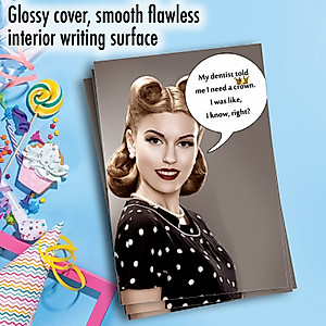 NobleWorks - Pack of 3 Hilarious Birthday Greeting Cards with Envelopes (1 Designs, 3 Each) - Needs A Crown C5581BDG-C3x1