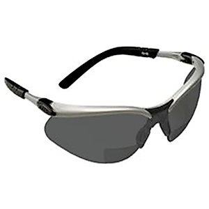 3M BX Reader, 2.0 Bifocal Safety Glasses, Tinted, Anti-Fog UV Absorbing Polycarbonate Lenses, Wraparound Unopstructed Viewing Range (1 pair)