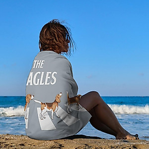 TsingZa Oversized Bath Towels for Bathroom 1 Piece, Large Bath Sheet Soft Absorbent Beagle Dogs Walk on Street, Quick Dry Beach Towels Shower Towels Pool Swimming 51”x30”