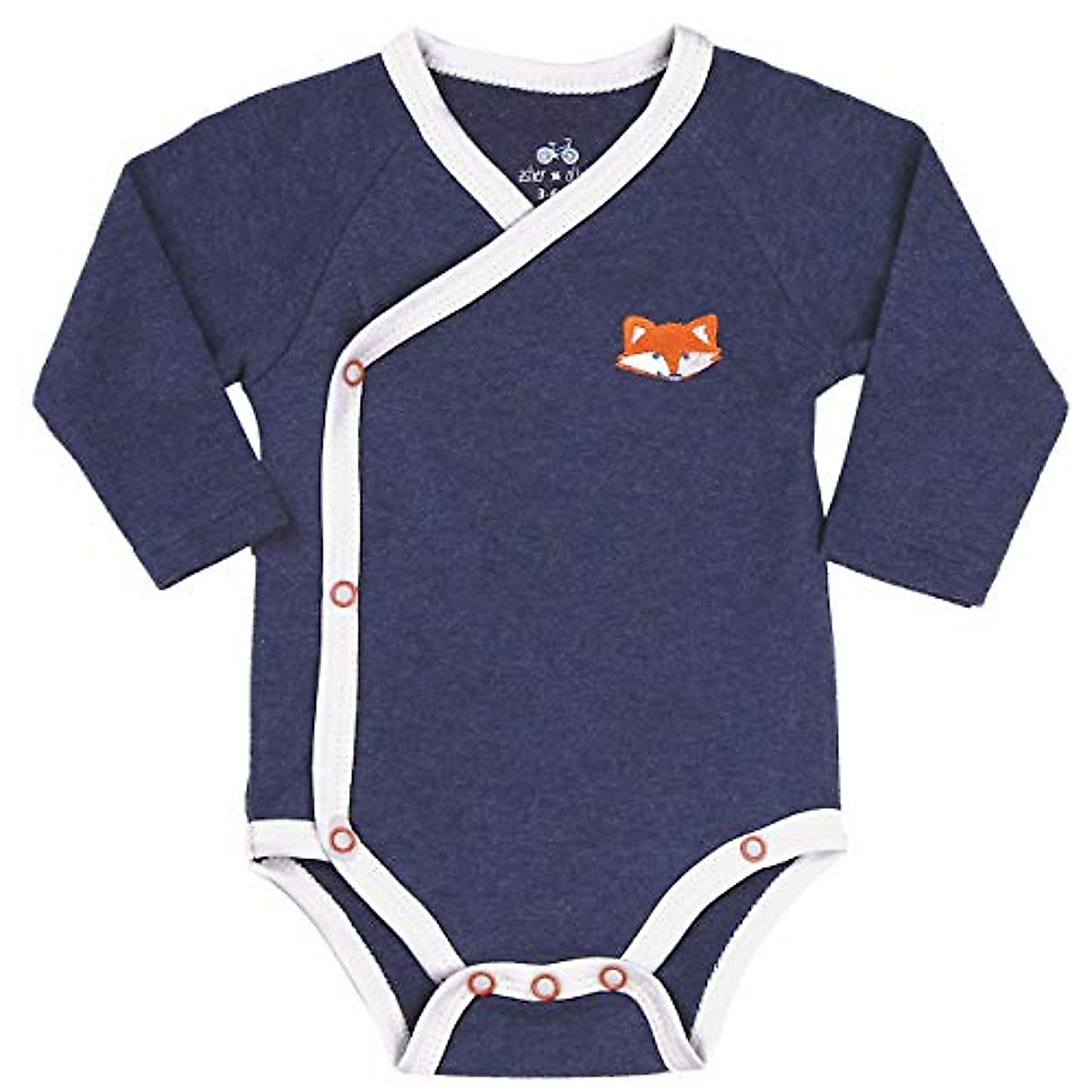 Baby Boy 3-Pack Long-Sleeve Kimono Bodysuit Set, Infant Boy Bundle Includes Blue Fox, Arrow Bodysuit and Navy-Striped Outfit
