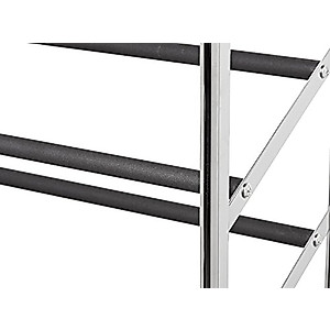 Amazon Basics 50-Pair Shoe Rack Organizer, Chrome, 35.8 x 14.6 x 59.5 inches