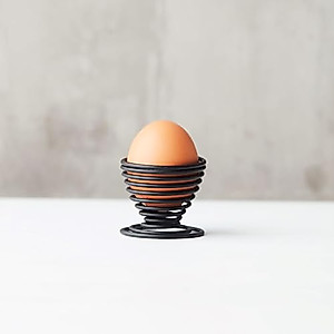 A'Domo PV-CHR-3187 Point-Virgule Wire Egg Cup 5X5X5Cm (by 12 Pcs), Steel, Black