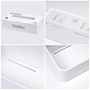 KATEI STORY Set of 2 Shower Caddy Adhesive Bathroom Shelf Organizer Wall Mounted Storage Rack No Drilling Shower Shelf Bath Essentials Shampoo Spice Holder Clear Adhesives White