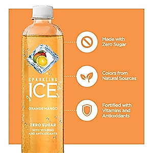 Sparkling Ice Purple Variety Pack, Flavored Sparkling Water, Zero Sugar, with Vitamins and Antioxidants, 17 fl oz, 12 count (Black Raspberry, Cherry Limeade, Orange Mango, Kiwi Strawberry)