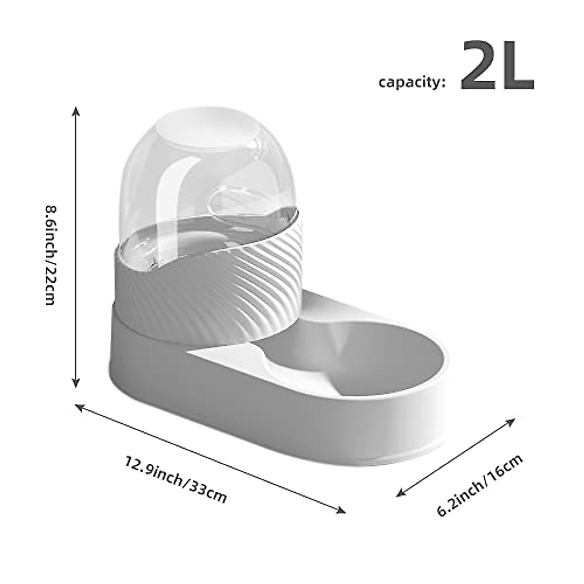 Automatic Cat Feeders Pet Water Dispenser Suit, Anti-blocking and Anti-overturning Design, Automatic Gravity Dog Feeder Dog Water Bowl Dispenser,suitable for Cats and Small and Medium Pet Dogs