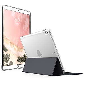 i-Blason Case for iPad Pro 10.5" (2017 Release) and iPad Air 3 10.5" 2019 (3rd Generation), Compatible with Official Smart Cover and Smart Keyboard Clear Hybrid Cover Updated Version (Clear)