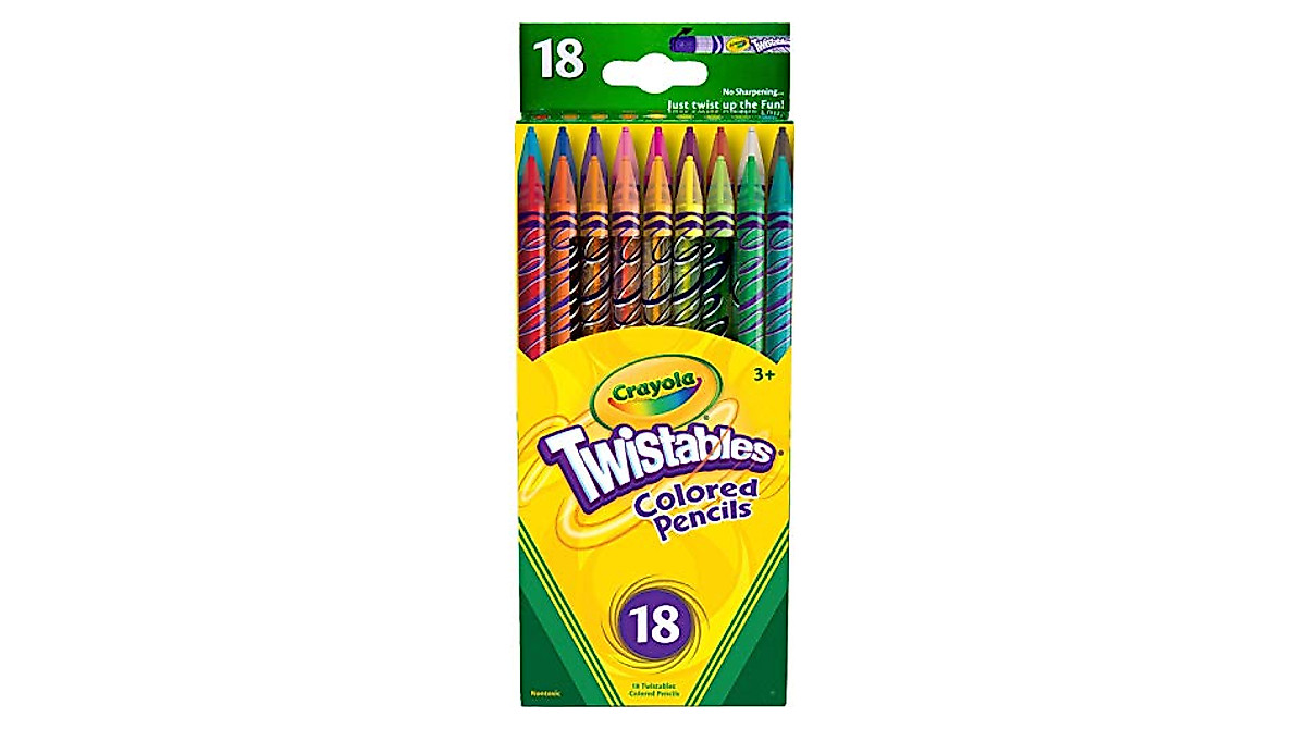 Crayola 18 Twistables Colored Pencils - Twist & Color, No Sharpening!