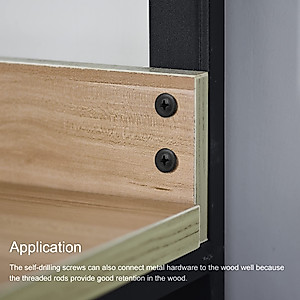 uxcell Phillips Head Self Tapping Screws, #8 x 3/4" Carbon Steel Self Drilling Sheet Metal Screw Black 100pcs