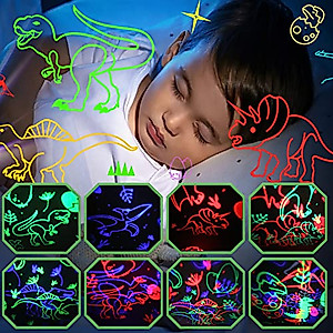 Dinosaur Toys for 2-9 Year Old Boys Girls, Kids Night Light Projector Dinosaurs and Trucks for Boys Girls Age 1 to 7 Year Old,Dinosaurs Night Light for Toddlers Kids Baby