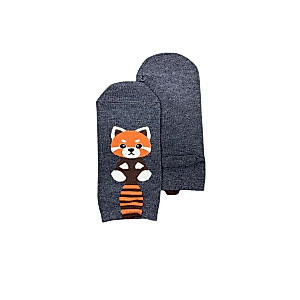 Everything Socks Animal Socks for Women men girls teens and kids- 5 Pack Includes Calico Cat, Fox, Red Panda, and Chipmunk Design- Fun ankle socks for Children & Adults