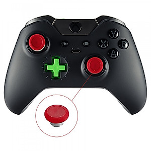 eXtremeRate 8 in 1 Metal Magnetic Red Thumbsticks Analogue Joysticks Replacement Repair Kits for Xbox One S X Elite PS4 Slim Pro Controller with T8H Cross Screwdrivers