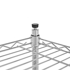 LEGENDARY-YES 4 Tier Layer Chrome Shelf - 36"x14"x48" Easy Assembly Steel Wire Metal Shelving Rack