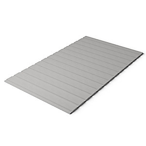 Continental Mattress, 0.75-Inch Heavy Duty Horizontal Wooden Bunkie Board/Bed Slats with Cover, King, Grey
