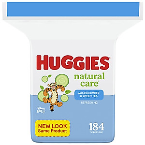Huggies Natural Care Refreshing Baby Wipes, Scented, 1 Refill Pack (184 Wipes Total)
