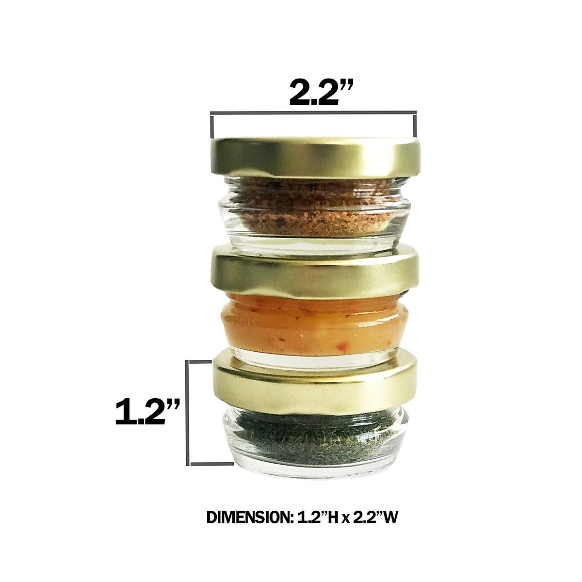 Caviar Line Small Mini Glass Jars With Tin Lids - 24 pcs x 1 oz / 28 g – All Purpose Empty Storage Jars