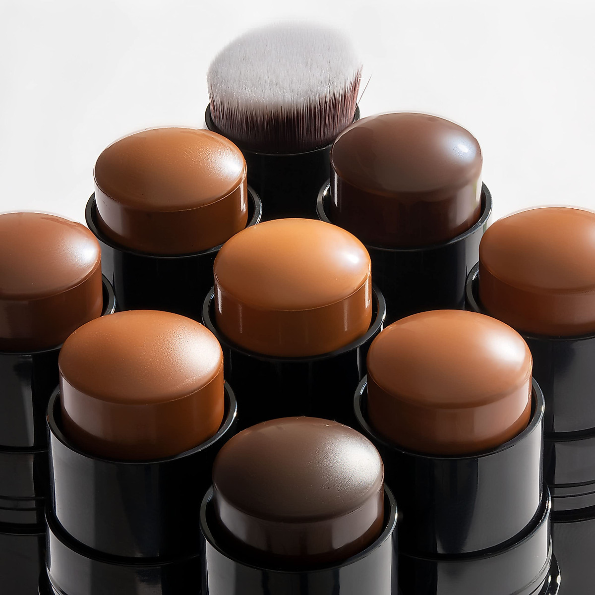 Black Radiance Color Perfect Foundation Stick with Soft Brush Applicator Duo – Buildable, Blendable Versatile Pigment-Rich Formula - Cocoa Bean