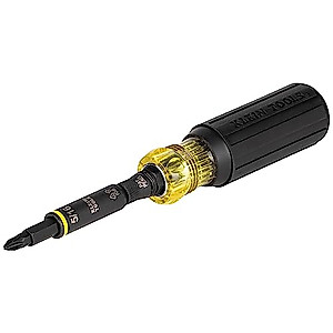 Klein Tools 32500HD KNECT Multi-Bit Screwdriver / Nut Driver, Impact Rated 11-in-1 Tool with Phillips, Slotted, Square and Torx Tips