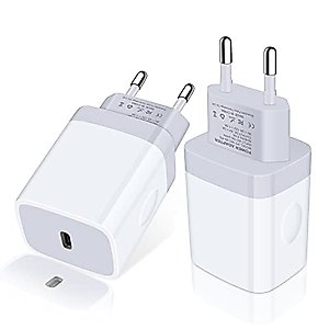 European Charger 2Pack EU Fast 20W USB C Charger Block Travel Plug PD Power Adapter for iPhone 14/14 Pro/14 Pro Max/13 Pro Max/13 Pro/13 Mini/13/12/11 Pro Max/XS Max/XR/X/8/SE 2022, Samsung, Android
