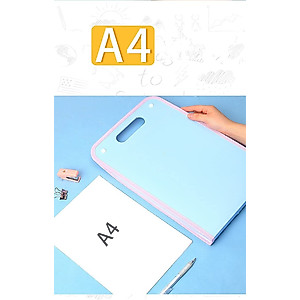 Ailifly A4 Black Polypropylene File Folder, Large Capacity, Tear-Resistant, Waterproof, Double Snap Design, 13 Pockets, 168 White Labels, 1 Pack