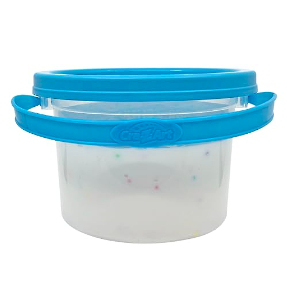 Cra-Z-Slimy 24oz Premade Slime, Cake Batter Scented Clear Slime Stretchy Glossy Non-Sticky 1.5lb Slime Bucket with Add-ins