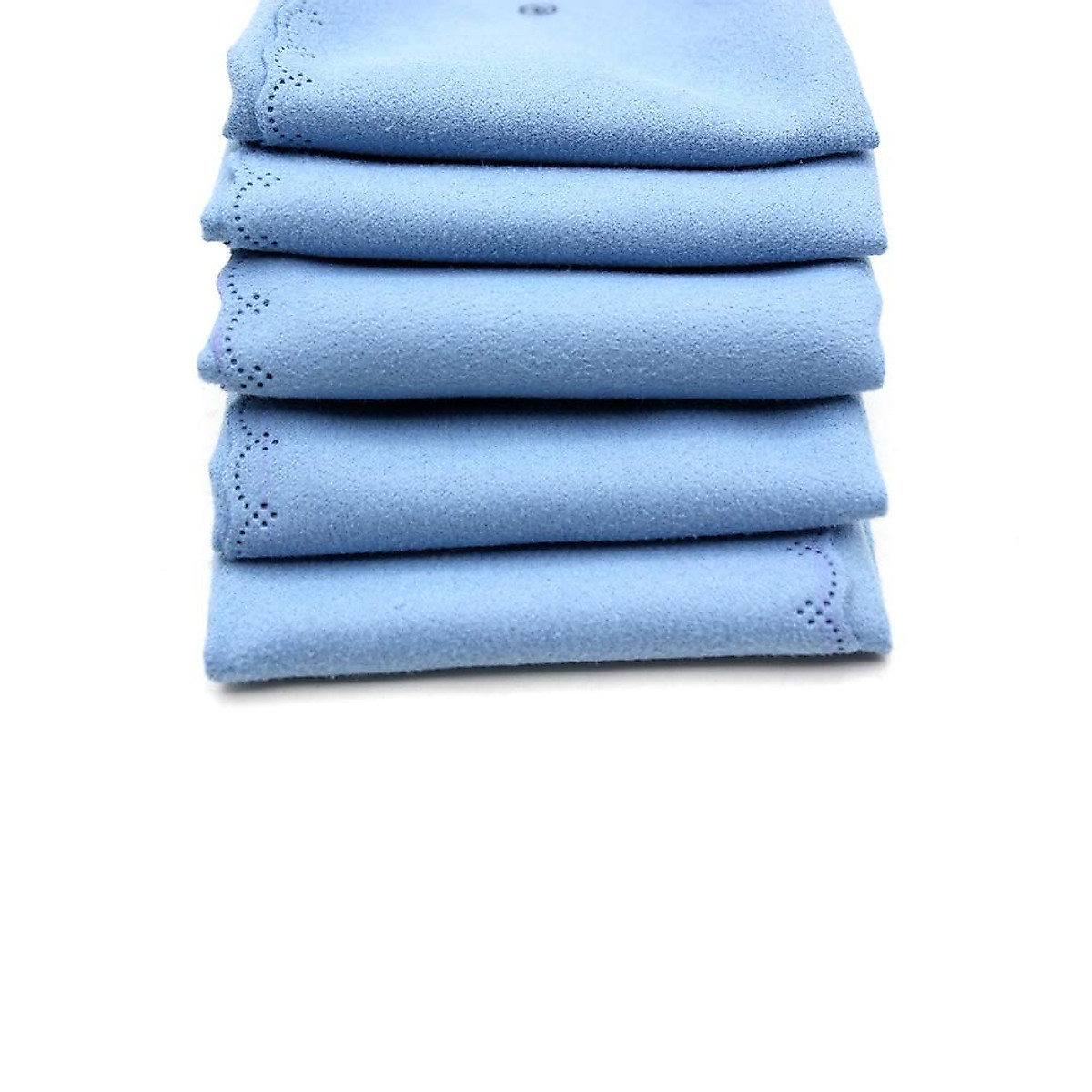 Mowind 5pcs Microfiber Polishing Cleaning Cloth for Musical Instrument Guitar Piano Violin Sax Clarinet Flute Universal