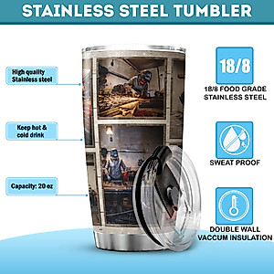 ZOXIX The Most Important Call Me Dad Tumbler Personalized Photo Gifts For Daddy From Kids Welder Accessories Gift For Father Stainless Steel Cup 20oz Cool Welding Gifts For Dad