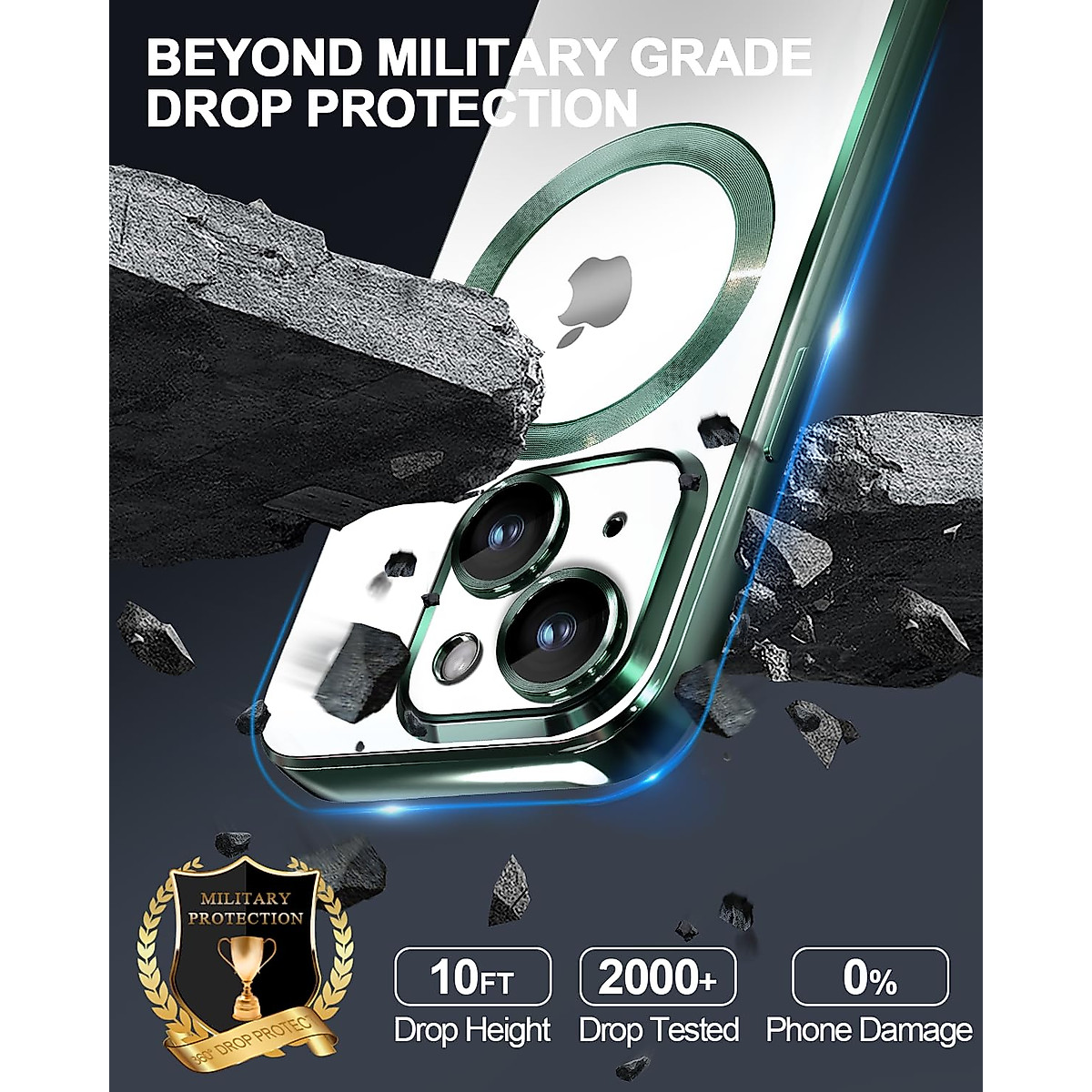 BOTOER Magnetic Matallic Glossy Designed for iPhone 14 Phone Case with Full Camera Protection [Compatible with MagSafe] for Women Girls Phone Case (6.1")-Purple