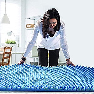 DMI Foam Mattress Topper, Egg Crate Foam Pad, Mattress Pad and Bed Topper for Support, Air Circulation, Pressure Relief and Weight Distribution, Hospital Size Mattress, 33 x 72 x 3 (Pack of 2)