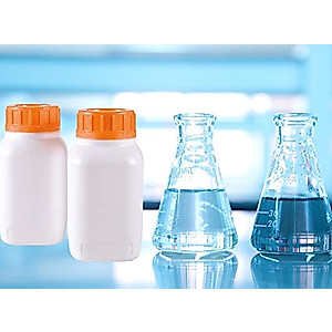 ISOLAB USA - Plastic Lab Chemical Reagent Bottle - HDPE - 500ml/16.9oz - Wide Mouth Sample Sealing Liquid Storage Container 2 Pieces