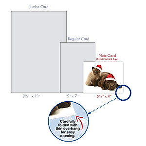 The Best Card Company - 20 Christmas Thank You Cards Boxed (10 Designs, 2 Each) - Assorted Gratitude Cards (4 x 5.12 Inch) - Christmas Copy Cats AM6596XTG-B2x10