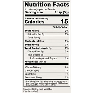 Anthony's Organic Black Maca Powder, 1 lb, Raw, Gluten Free & Non GMO