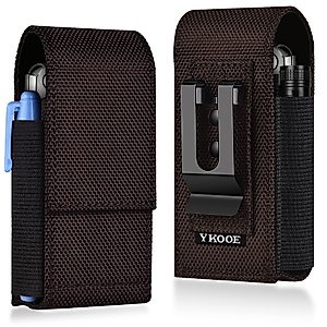 ykooe Multitool Sheath Compatible with Leatherman EDC Belt Organizer Tool Holster Nylon Pouch, Brown