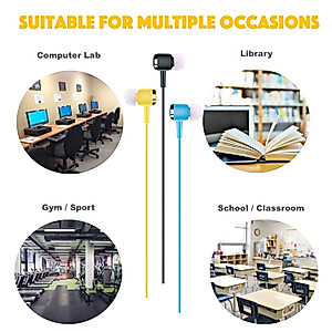 GADGET.COOL Wired Earbuds 10 Pack Bulk, Balanced Stereo Sound and Bass in-Ear Headphones with Ear Tip Replacements for iPhone Android Smartphone Tablet Laptop Computer School Classroom