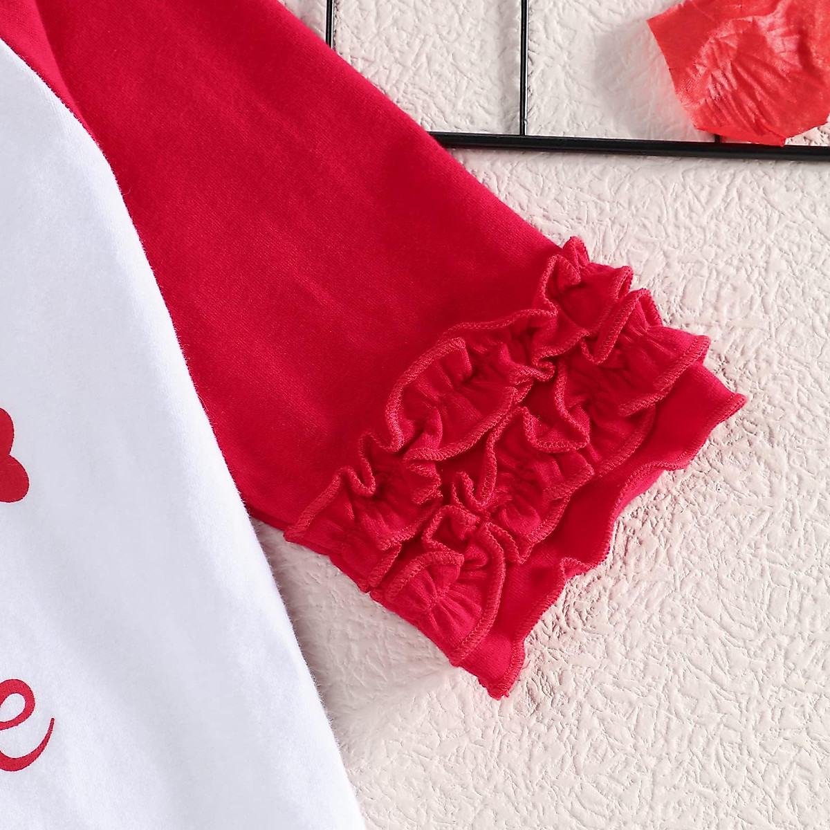 Valentines Tees Baby Boys T-Shirt Mommy's Little Valentine Print 3/4 Long Sleeve Valentines Toddler Tops Grey