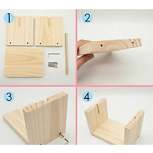 WellieSTR 1PC (M/20cm) Wooden Crochet Yarn Holder, Revolving Yarn Storage for Crochet Yarn Ball Knitting & Crochet Supplies, Horizontal Wood Yarn Ball Holder