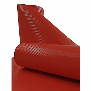 3D Carbon Fiber Maroon Red - Air Release Vinyl Decal Mod Skin Kit by System Skins - Compatible with Microsoft Xbox One (XB1)