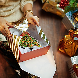 Riceshoot Christmas Cross Stitch Kit Counted Cross Stitch Christmas Tree Hanging Ornament Kit DIY Embroidery Gift for Women and Men, 5.9 x 4.13 Inches