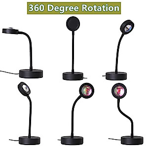 XINJI Sunset Lamp Projector Rainbow Projection Lamp Romantic Led Sunset Projection Light for Party Photo Vlog Background Bedroom