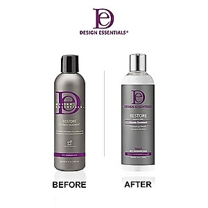 Design Essentials Restore Vitamin Treatment for Natural Dry Damaged Hair, White, 8 Fl Oz