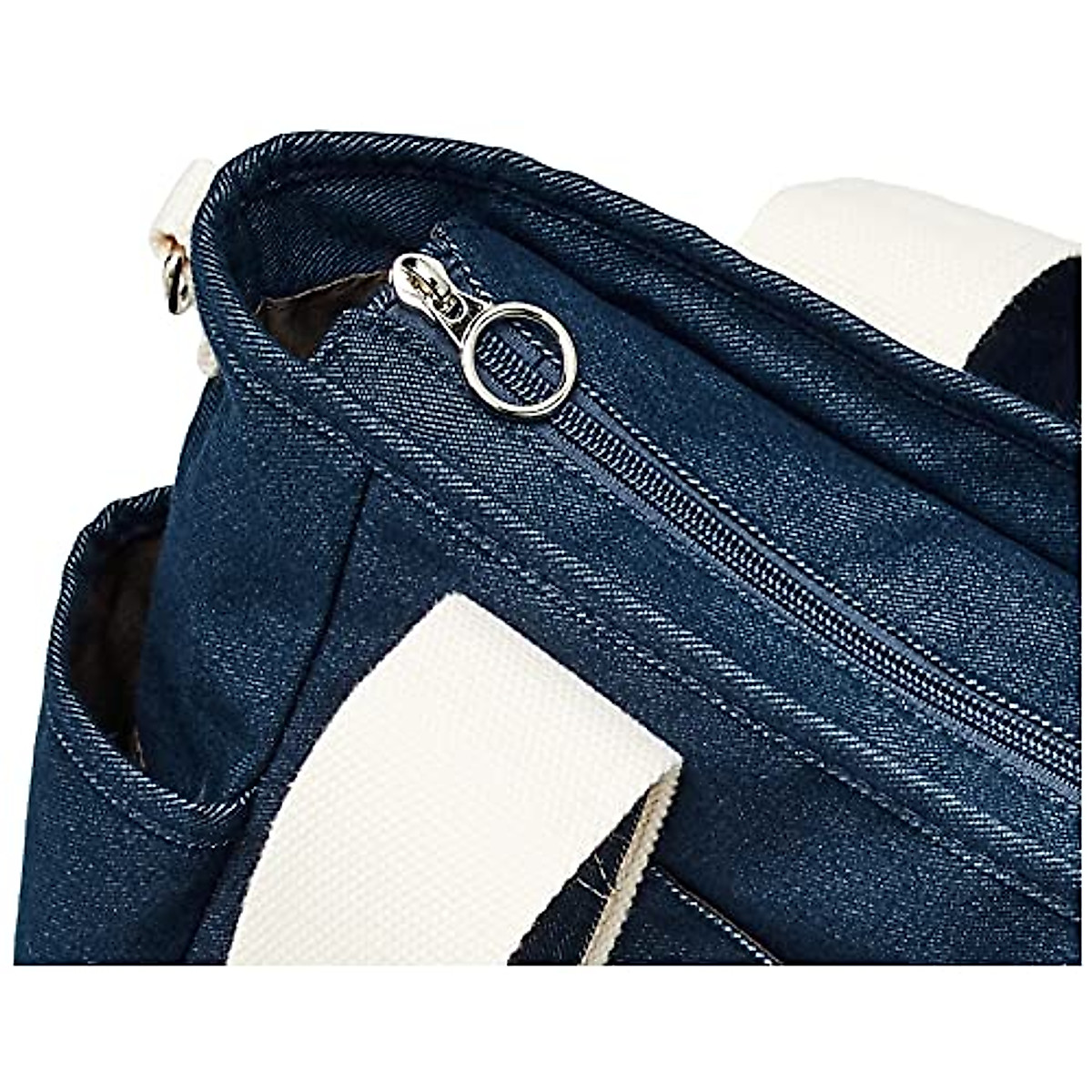KANGOL(カンゴール) Thick Cotton Canvas 2-Way Shoulder Mother's Bag Boat Large, Navy/Denim