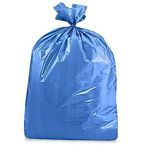 USA-Made Colorful Trash Bags in Variety of Sizes and Colors (10, BLUE 33 GALLONS)