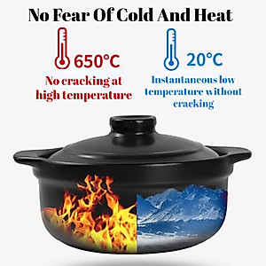 GOVNPJ Korean Stone Pot, Ceramic Sizzling Hot Pot for Bibimbap Korean Stone Bowl with Lid and Trivet 40 oz Clay Pot for Cooking, Korean Cooking Pot Korean Pot for Cooking Hot Pot Soup Meat Rice