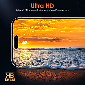 JDHDL [2+2 Pack Hydrogel Film Screen Protector for iPhone 14 Pro Max (NOT Glass) with Tempered Glass Camera Lens Protector, Soft TPU Transparent Protective Screen Protector Film(6.7")