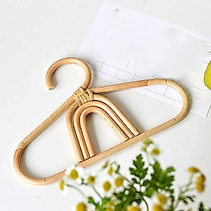 Rattan Hanger Kids Garments Organizer Rack Hat Hanging Hook Hooks Hanger Kids Room Rattan Wall Children's Hanger Decor