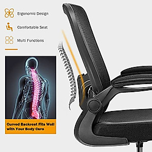 POWERSTONE Drafting Chair, Ergonomic Tall Office Chair Stool Standing Desk Chair with High Back and Flip-up Armrests Adjustable Rolling Workbench Stool with Footrest(1pcs)