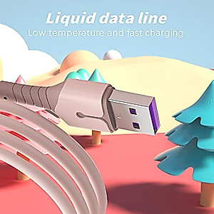 BGNTBUK Charging Cable 10 Silicone Type-C Liquid with Light Charger 3A Cable Fast 2M Cable Data Cable&Charger Charging Cable for Android Devices 10ft
