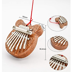 8 Key Mini Kalimba Thumb Piano, Portable Mbira Finger Piano Best Gift for Kids, Birthday, Christmas, Beginner, Party