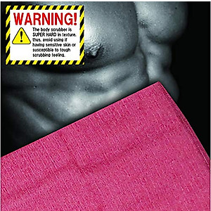 Extra Rough, Exfoliating Washcloth [Made in Japan] Exfoliating Towel Special Texture Makes Fluffy Foam Lather, Back Scrubber, Dead Skin Cell Remover [Loofah for Women and Men] Red